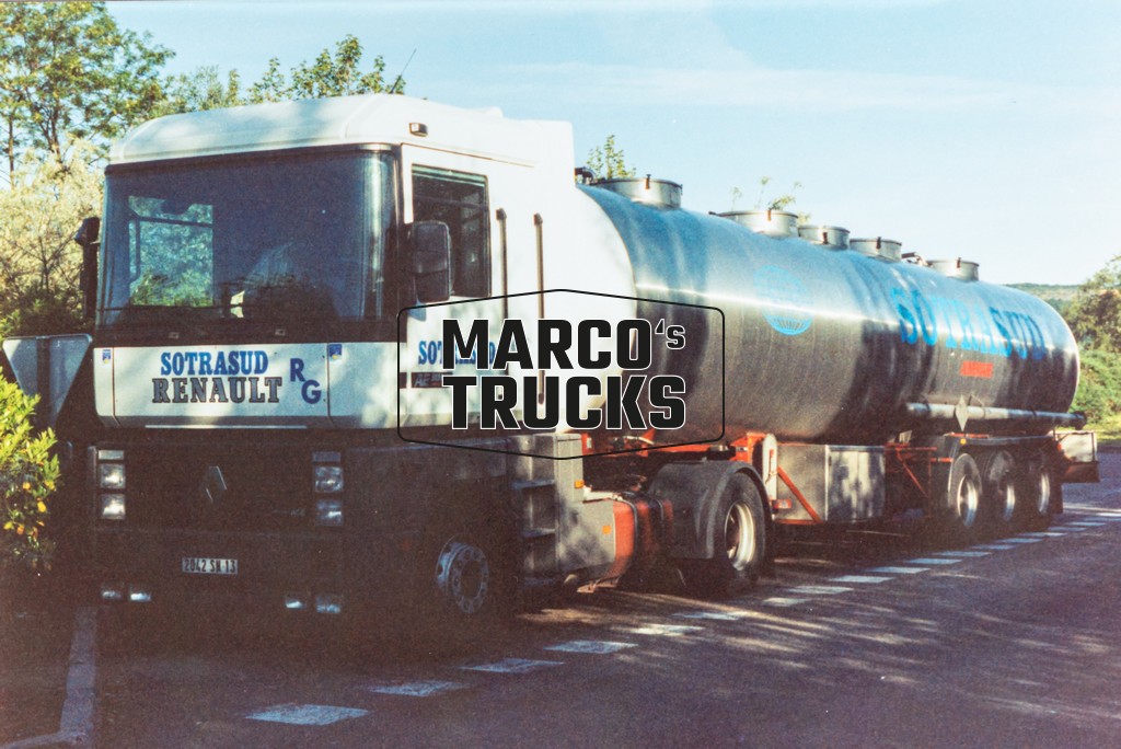 LKW Foto Renault AE 380 Truck Frankreich weiß SOTRASUD RENAULT RG #a3sv