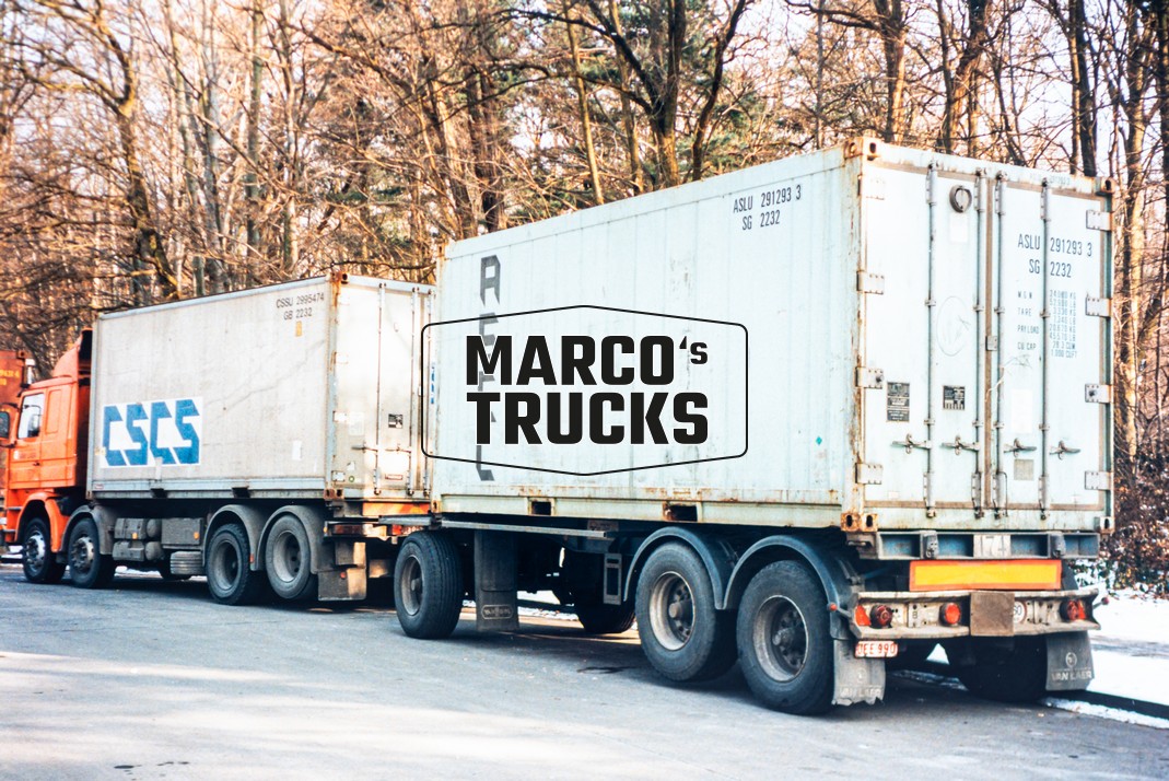 LKW Foto Mercedes-Benz Container-Sattelauflieger Schweiz orange CSCS ...