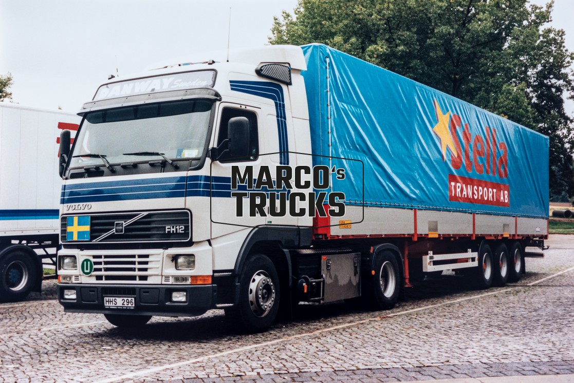 LKW Foto Volvo FH12 Planensattelzug Schweden weiß Stella Transport AB #a5gj