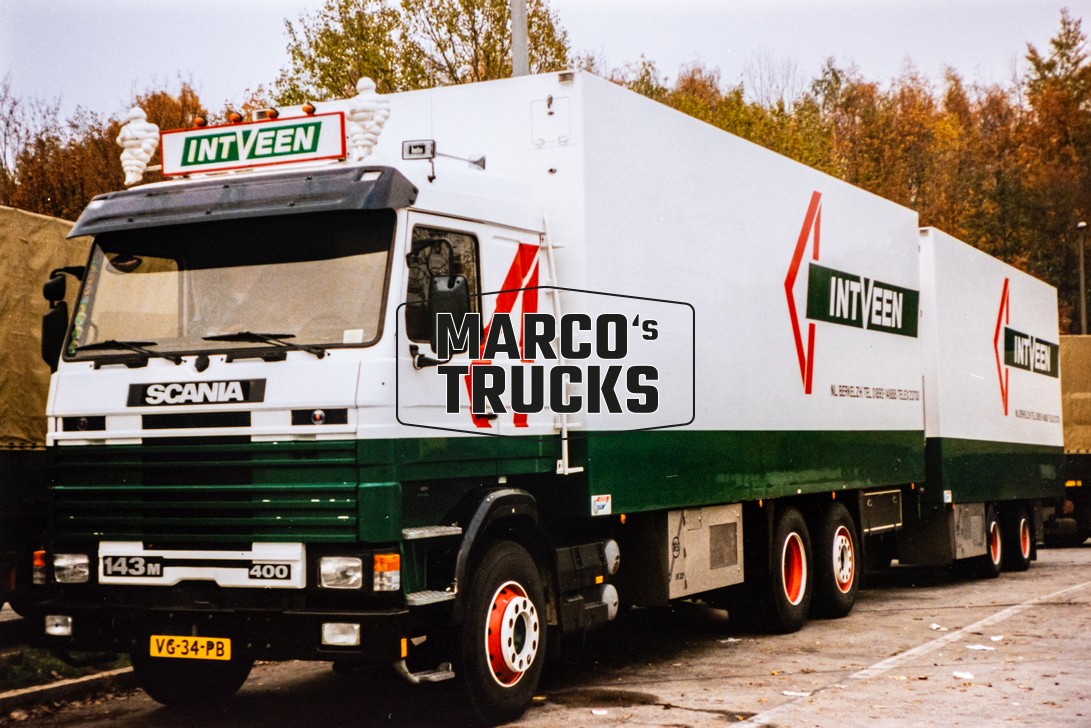 LKW Foto Scania 143M 400 Koffer LKW Niederlande weiß INT VEEN #a7xz