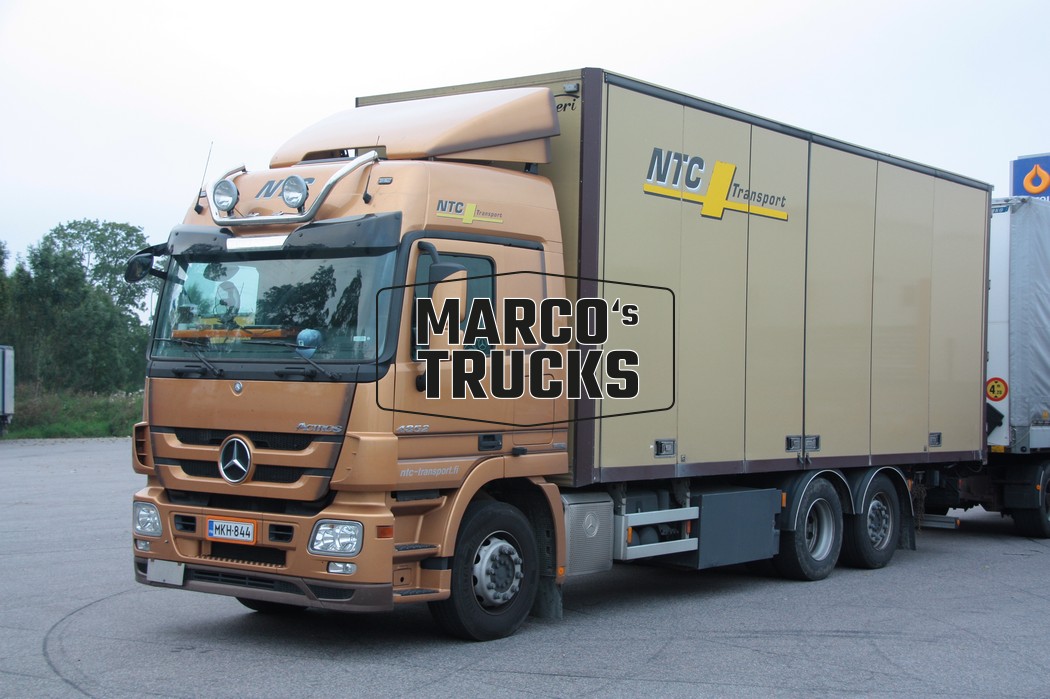 LKW Foto Mercedes-Benz Actros 1844 Kofferauflieger Finnland gold NTC ...