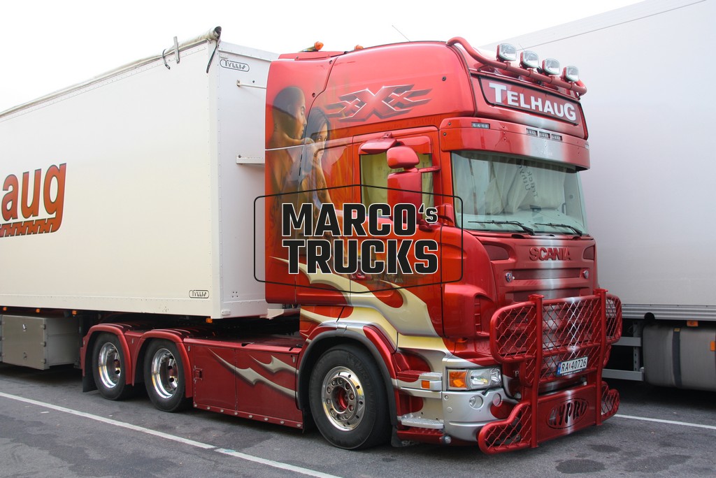 LKW Foto Scania R480 Kofferauflieger Norwegen rot TELHAUG #a9fr