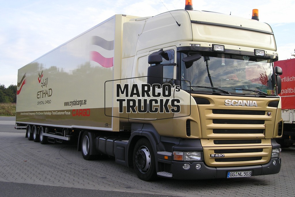 Lkw Foto Scania R 420 Kofferauflieger Deutschland Weiß Etihad Crystal Cargo Crystalcargo Cargo B4bt
