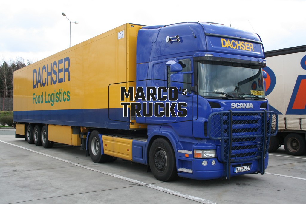 LKW Foto Scania R-Series Kofferauflieger Deutschland blau DACHSER, Food ...