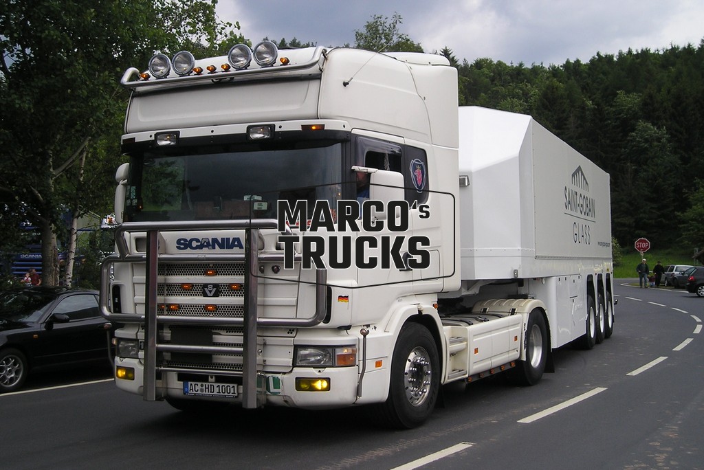 LKW Foto Scania R Series Kofferauflieger Deutschland weiß SAINT-GOBAIN ...