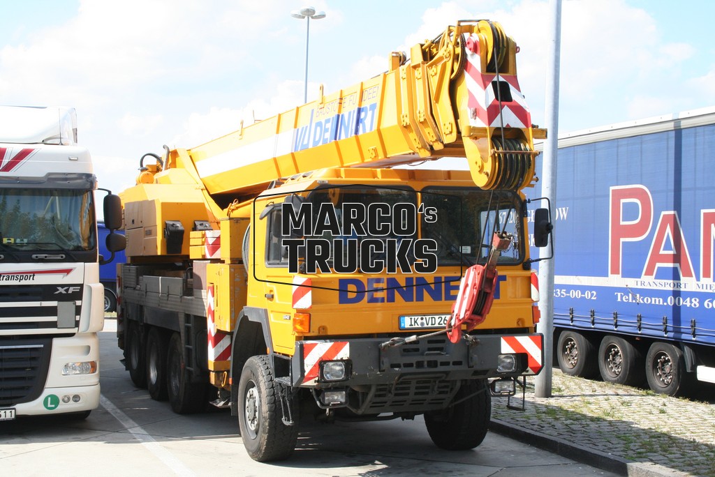 LKW Foto MAN Kranwagen Deutschland gelb DENNERT #b4xw