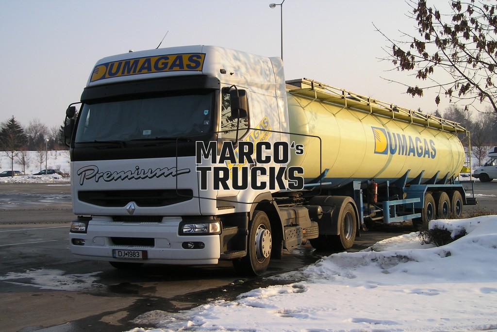 LKW Foto Renault Premium Tankwagen Auflieger Polen weiß DUMAGAS DUMAGAS ...