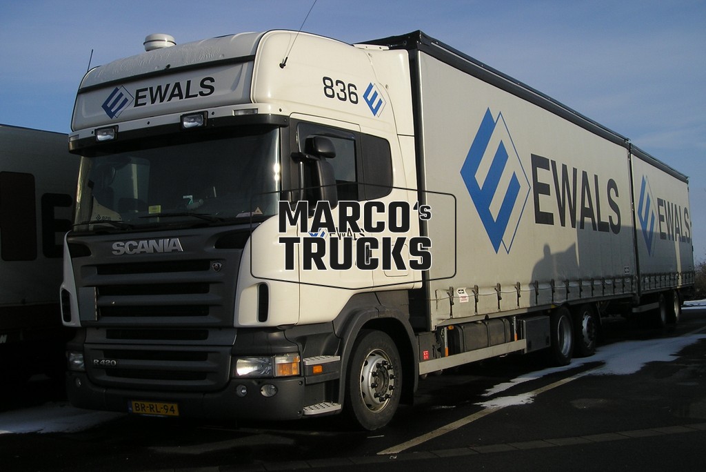 LKW Foto Scania R420 Planensattelzug Niederlande weiß EWALS 836 #b6eb