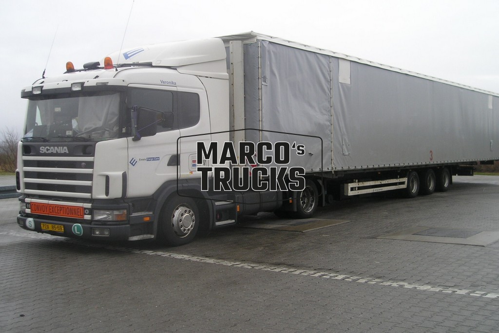 LKW Foto Scania 4 Series Planensattelzug Luxemburg weiß Convoy ...