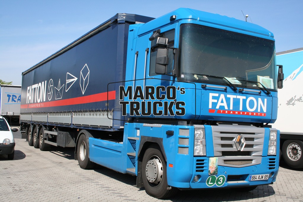 LKW Foto Renault AE Magnum Planensattelzug Frankreich blau FATTON ...