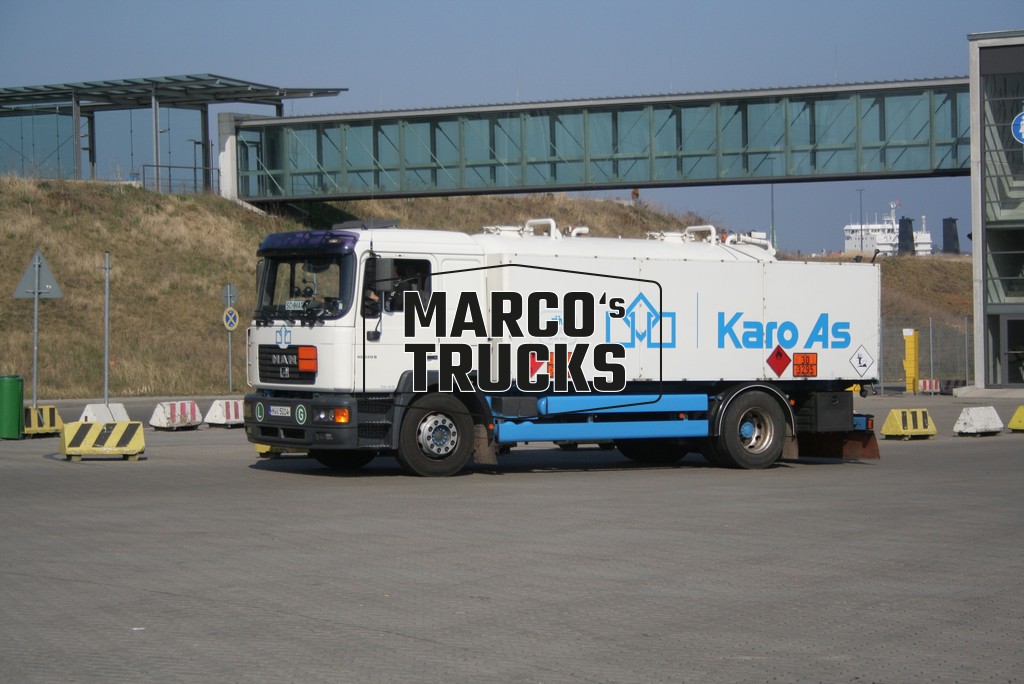 LKW Foto MAN 19292 Tanker truck Deutschland weiß Karo As #b7ou