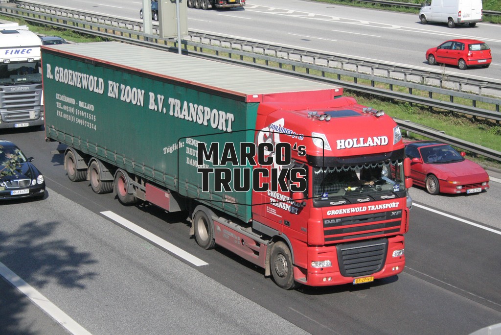 LKW Foto DAF XF Planensattelzug Niederlande rot HOLLAND GROENEWOLD ...