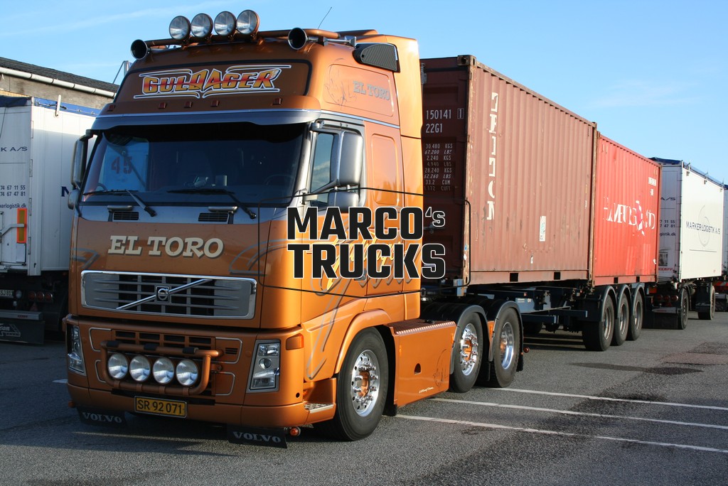 LKW Foto Volvo FH Container-Sattelauflieger Niederlande orange GULDAGER ...