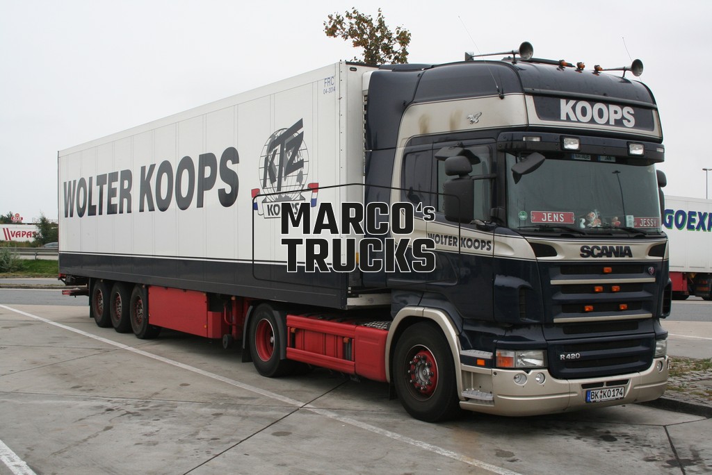 LKW Foto Scania R420 Kofferauflieger Deutschland schwarz KOOPS, WOLTER ...