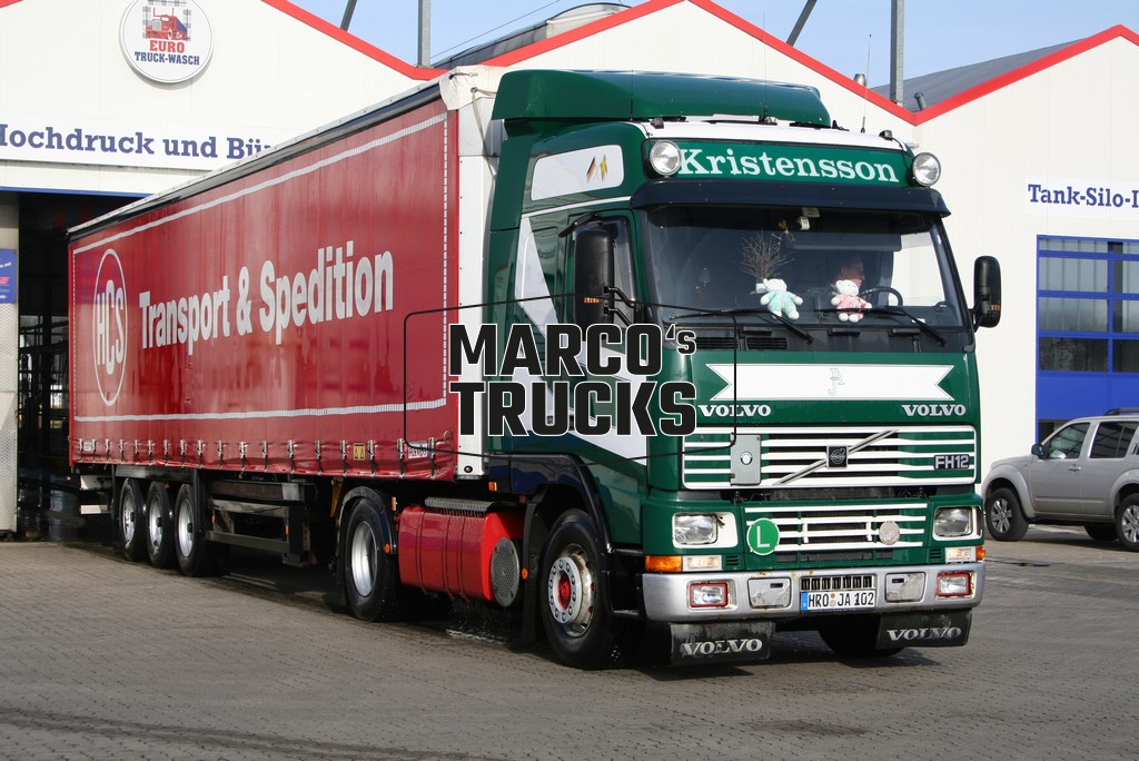 LKW Foto Volvo FH12 Planensattelzug Deutschland grün Kristensson HJS ...