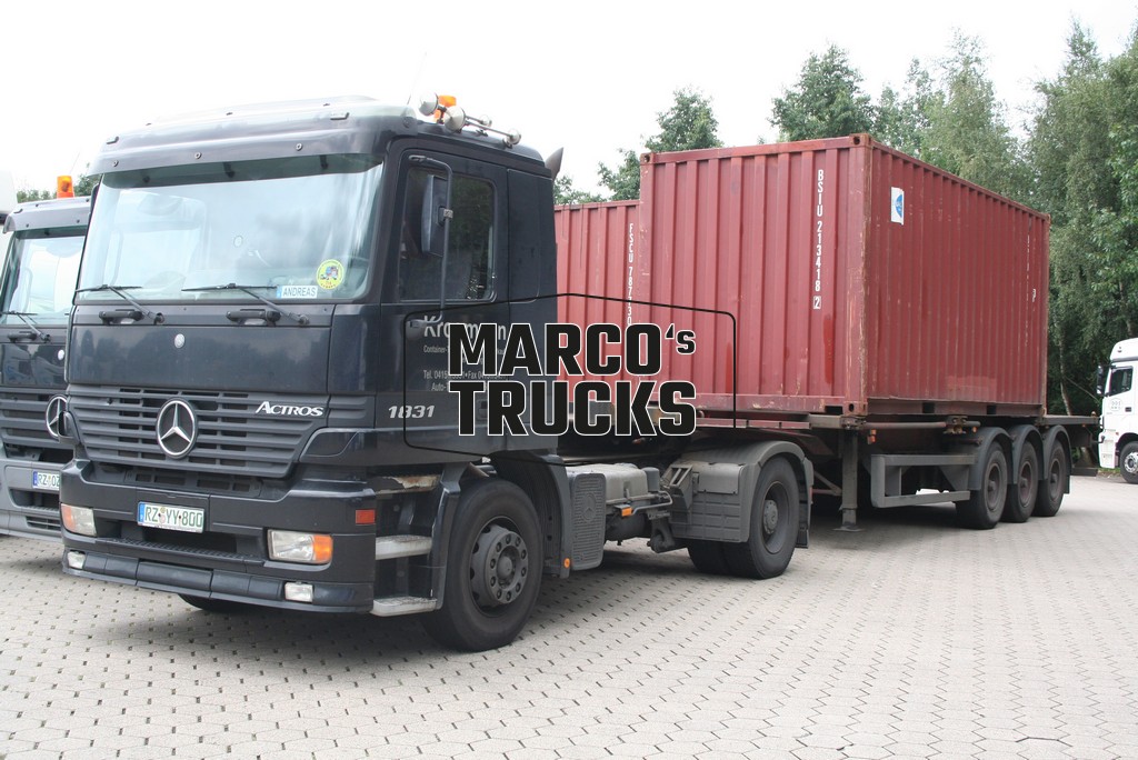 LKW Foto Mercedes-Benz Actros 1831 Container-Sattelauflieger Deutschland schwarz krogmann #c2aq