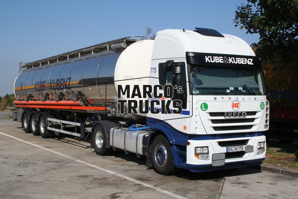 LKW Foto Iveco Stralis Tankwagen Auflieger Deutschland weiß KUBE ...
