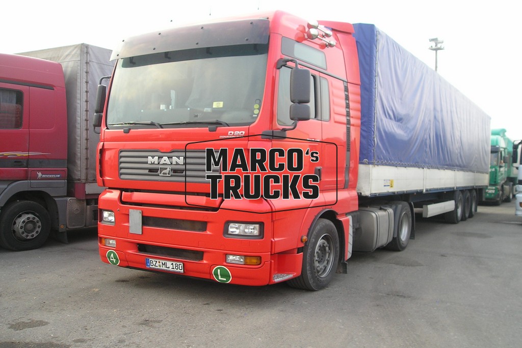 LKW Foto MAN TGA D20 Common Rail Planensattelzug Deutschland rot #c2ur