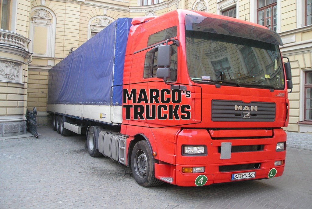 LKW Foto MAN TGA Planensattelzug Deutschland rot D20 Common Rail #c2vc