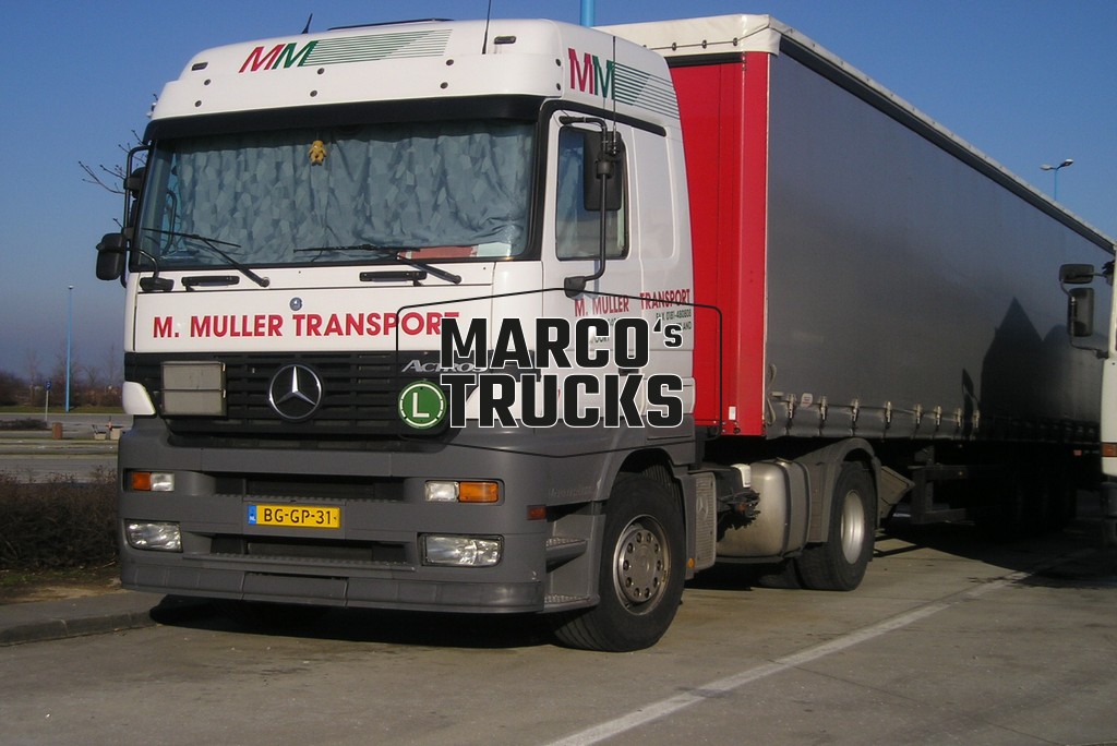 LKW Foto Mercedes-Benz Actros Planensattelzug Niederlande weiß M ...