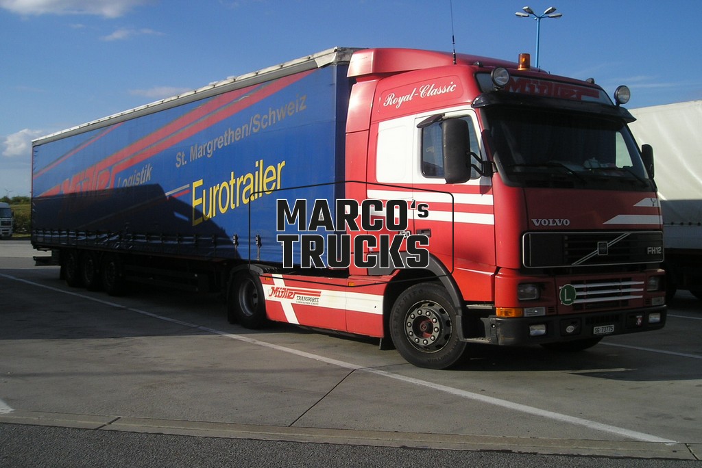 LKW Foto Volvo FH12 420 Planensattelzug Schweiz rot Müller Royal ...