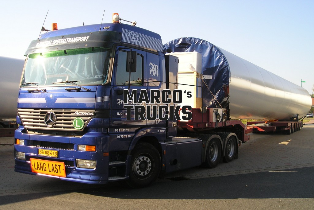 LKW Foto Mercedes-Benz Actros Langholz-Transporter Dänemark blau Frank ...