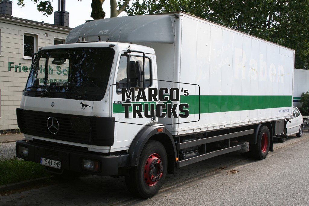 LKW Foto Mercedes-Benz 1820 Koffer LKW Deutschland weiß Raben #c5mc