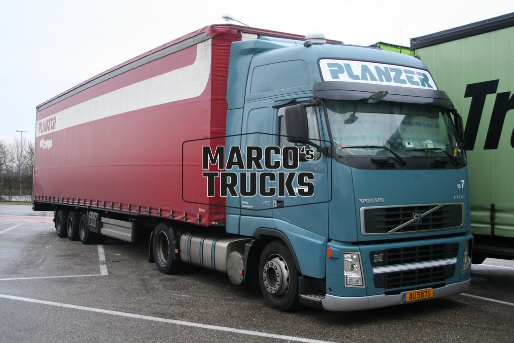 LKW Foto Volvo FH12 Planensattelzug Dänemark blau PLANZER thüringgo #c6wz