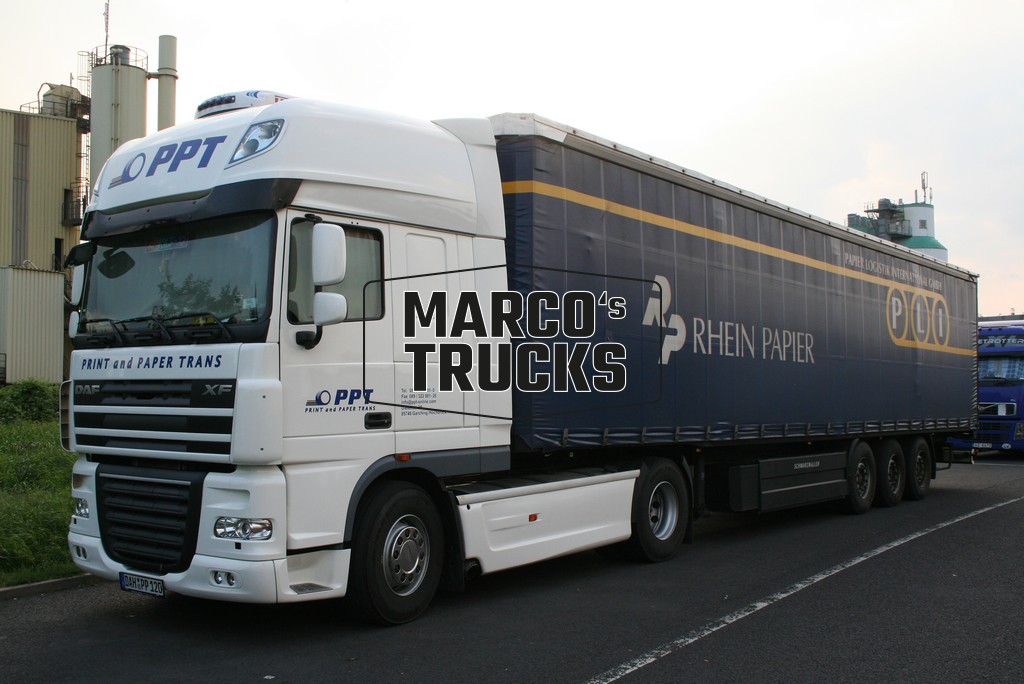 LKW Foto DAF XF Planensattelzug Deutschland weiß PPT PRINT and PAPER ...