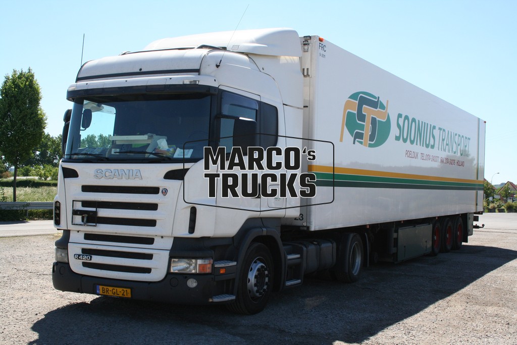 LKW Foto Scania R420 Kühlsattelauflieger Niederlande weiß SOONIUS ...