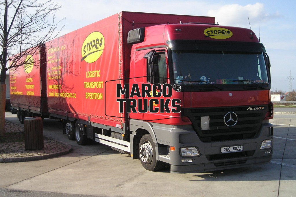 LKW Foto Mercedes-Benz Actros Planensattelzug Tschechien rot STOPRA ...