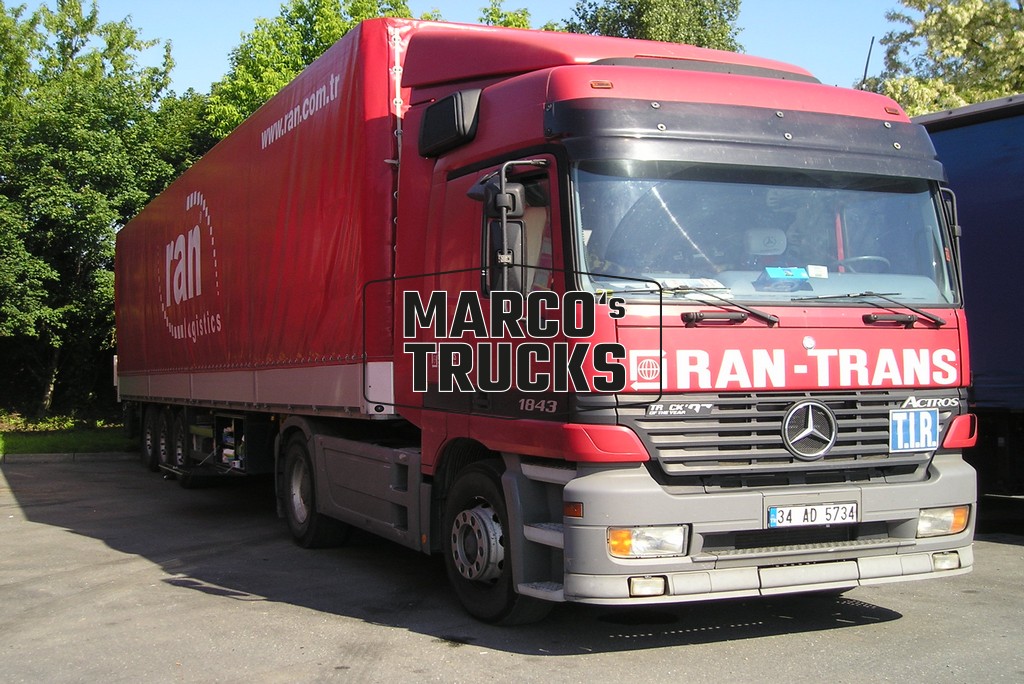 LKW Foto Mercedes-Benz Actros 1843 Planensattelzug Türkei rot RAN-TRANS ran logistics #d1rq