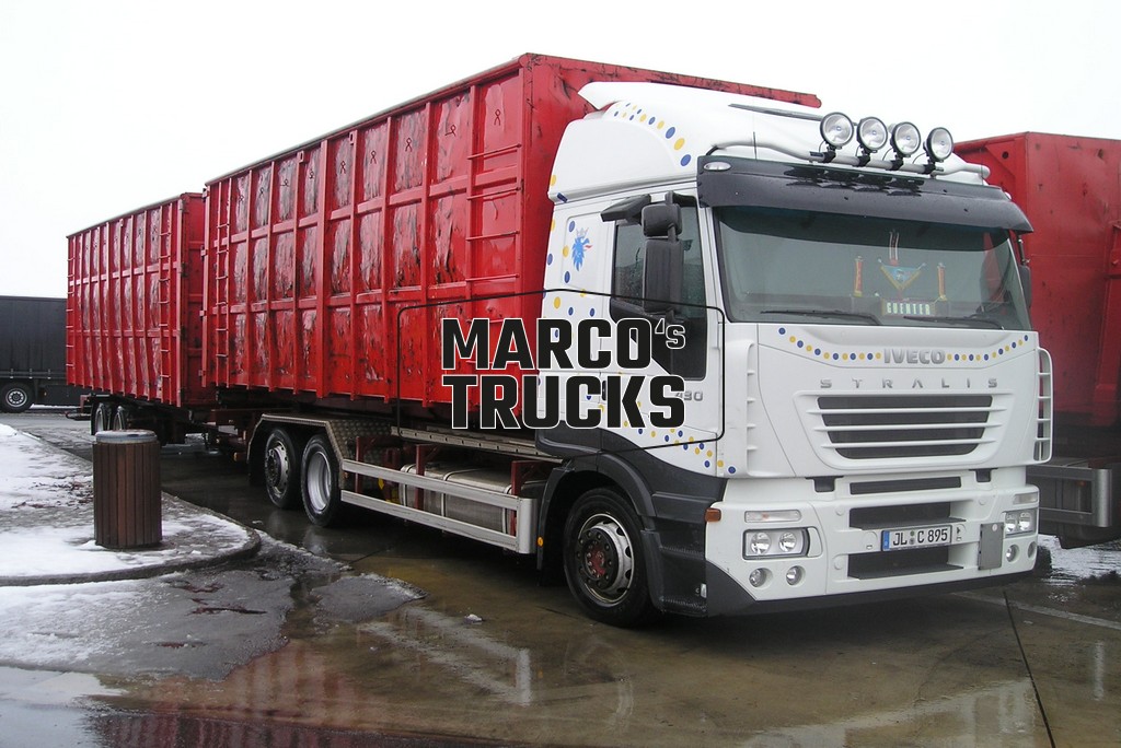 LKW Foto Iveco Stralis 430 Drawbar trailer Deutschland weiß #d3tx
