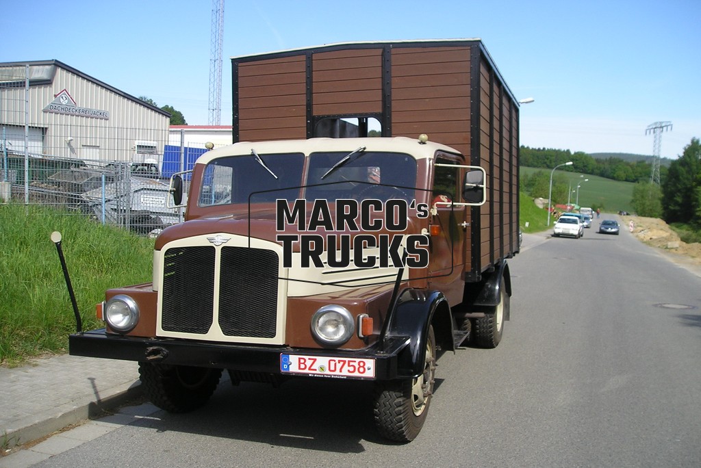 LKW Foto Büssing 8000 S Koffer LKW Deutschland braun #d4dx