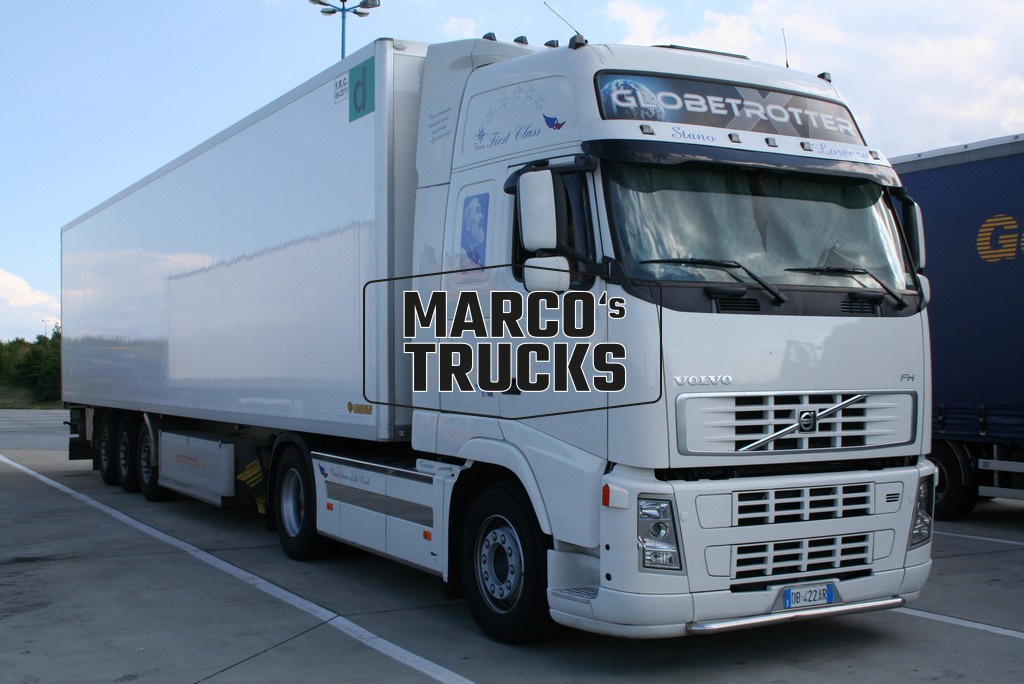 LKW Foto Volvo FH 480 Kühlsattelauflieger Italien weiß GLOBETROTTER #d5mn