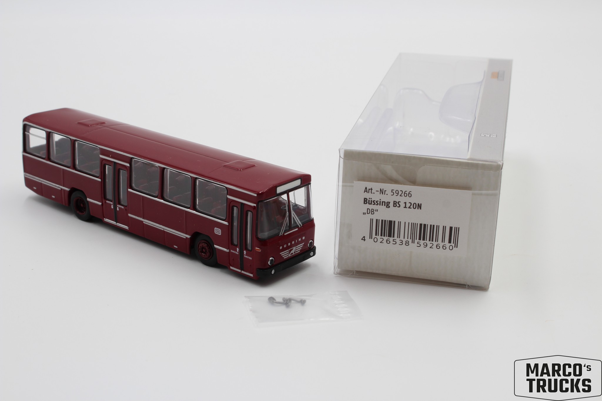 Brekina Büssing 120N der Deutschen Bundesbahn Nr. 59266 1:87 /BRN2120
