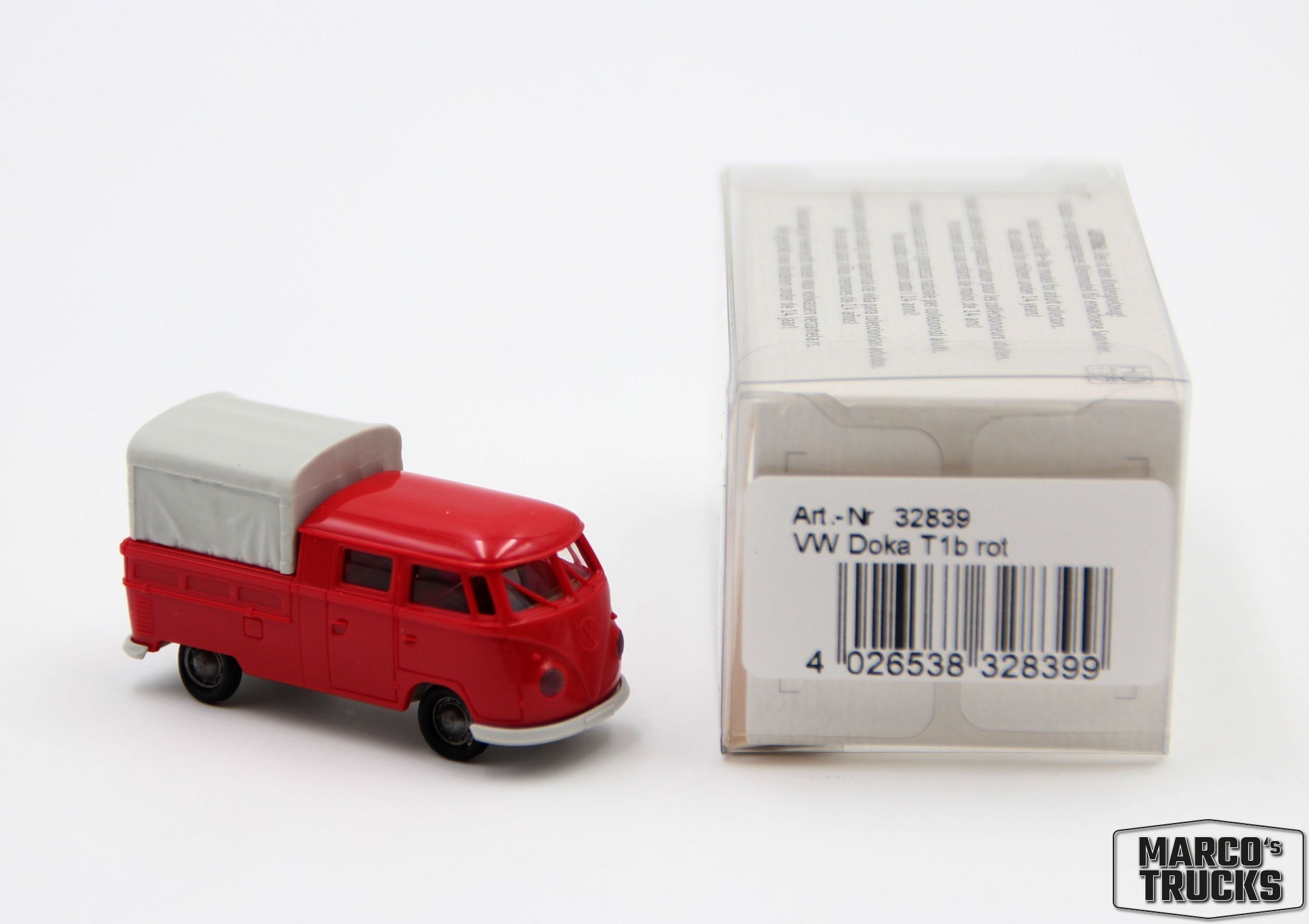Brekina VW T1b Doka rot Nr. 32839 1:87 /BRN638
