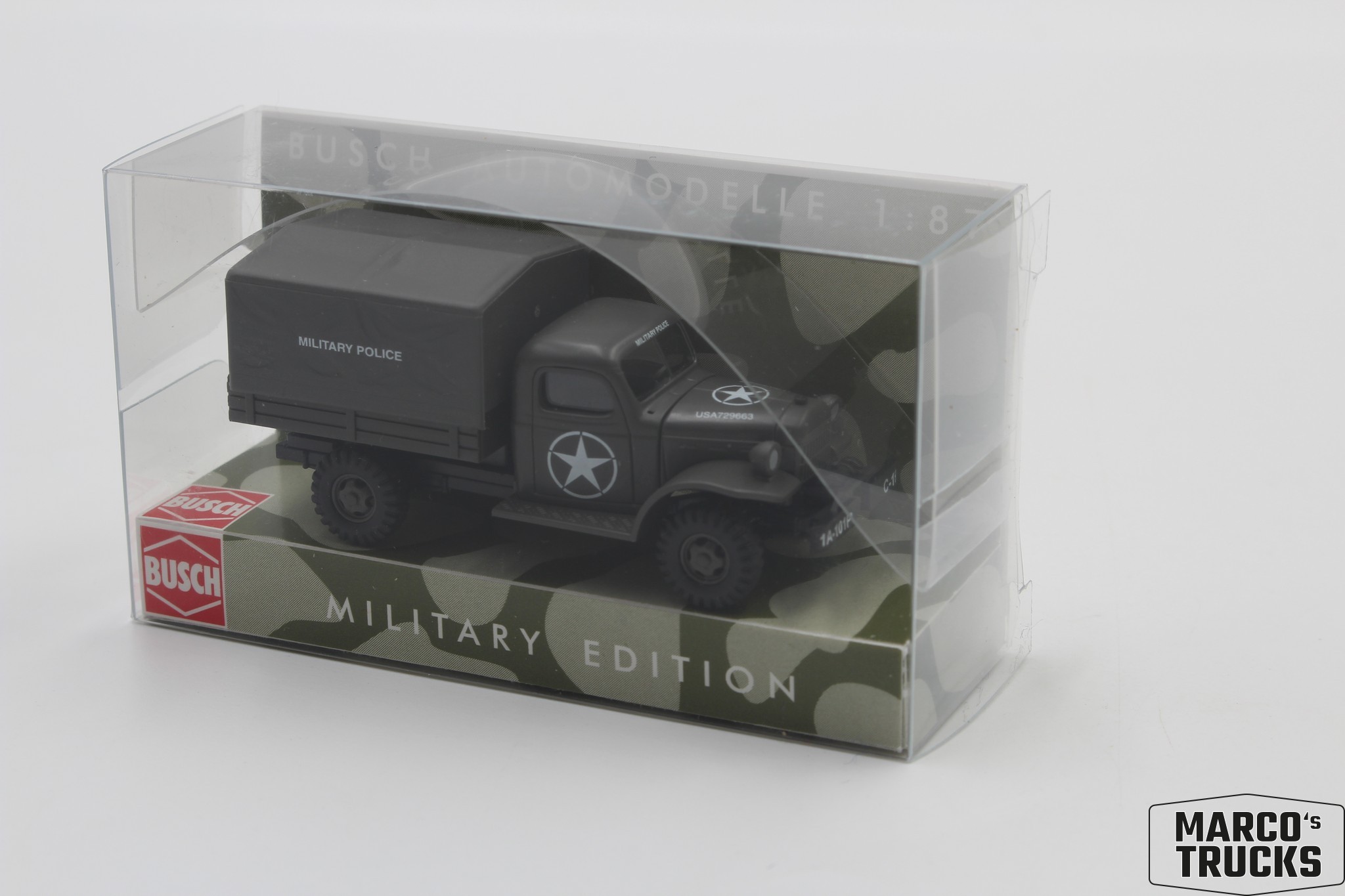 Busch Dodge Power Wagon „US Military Police" Nr. 44003 1:87 /BU375