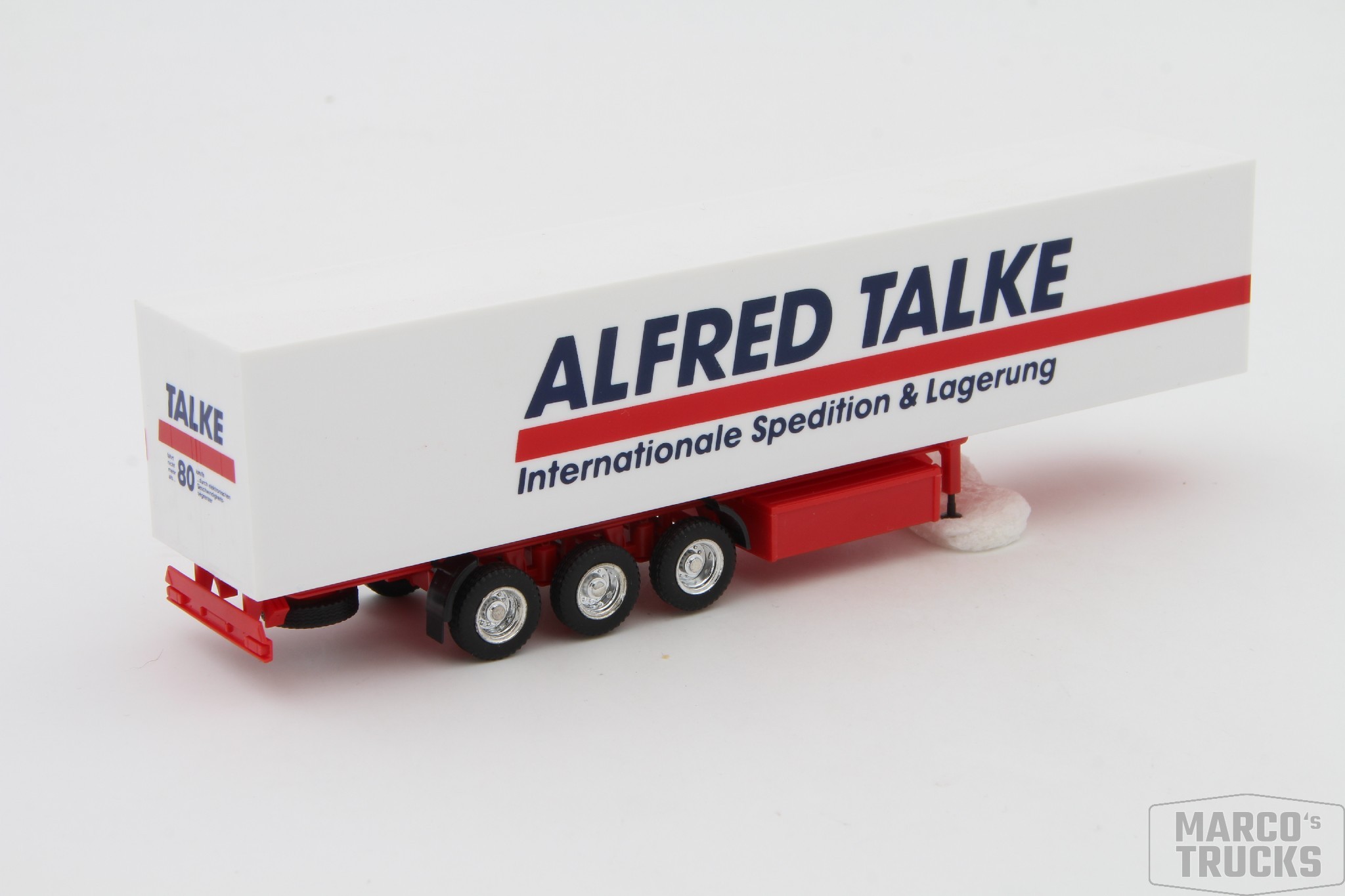 Herpa Kofferauflieger weiß/rot „Alfred Talke Spedition & Lagerung“ /H13126