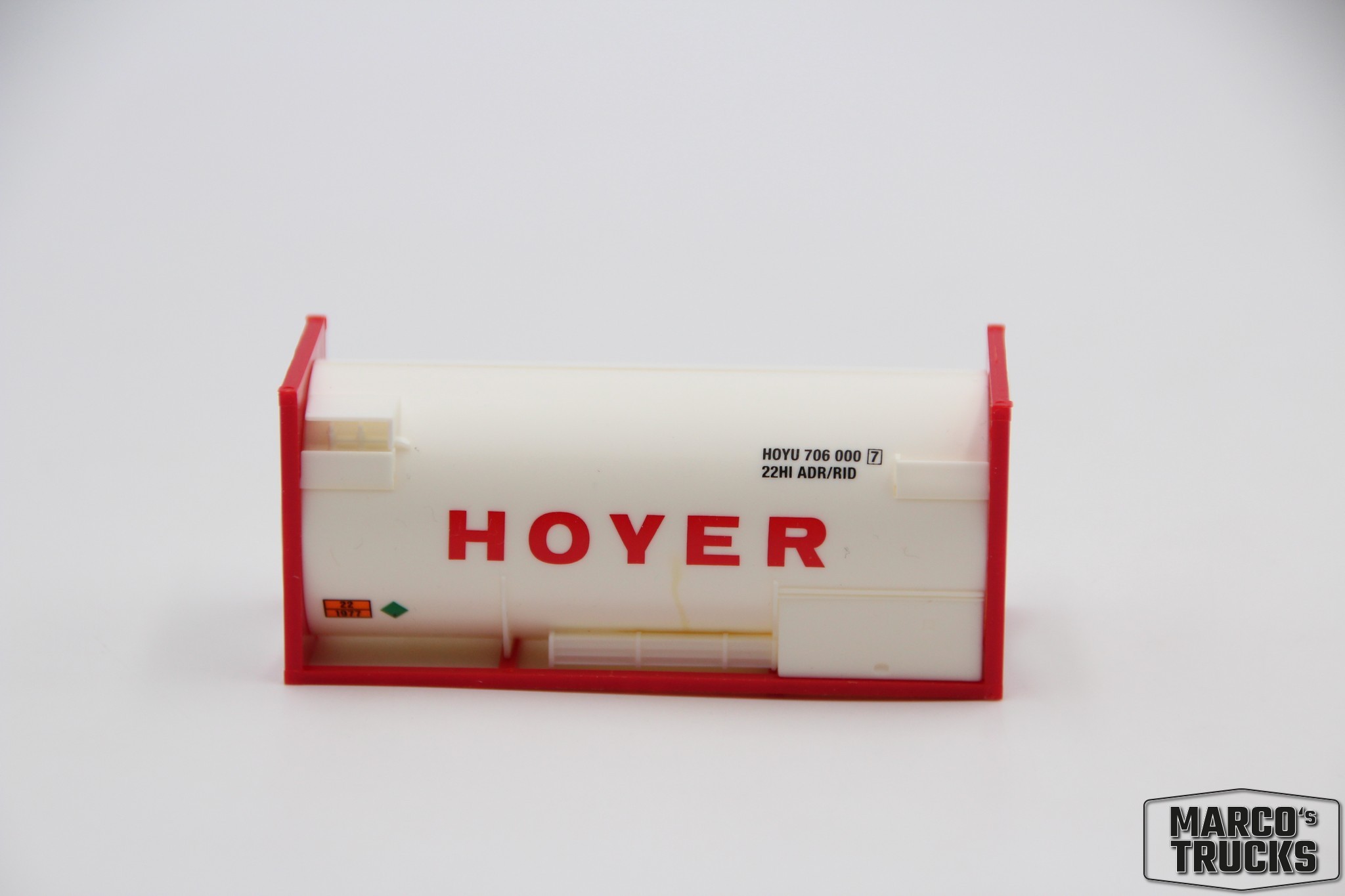 Herpa 20ft Tankcontainer rot/weiß „Hoyer Food HOYU 7060007“ 1:87 /H18183