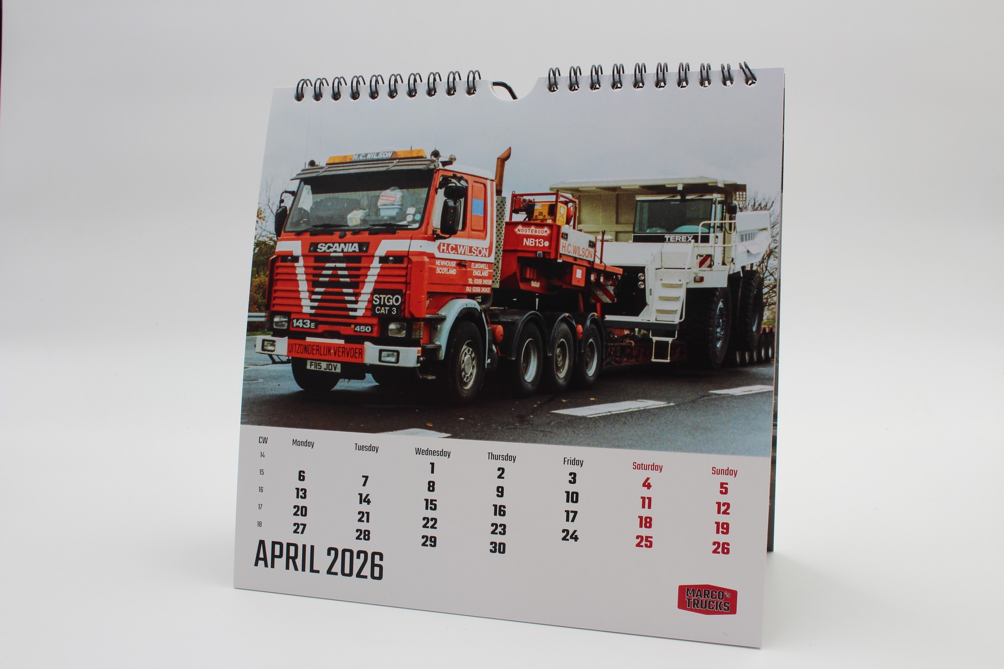 Marco's Trucks LKW Kalender 2026 - 90s Trucks from the UK - 21x21cm /KL13