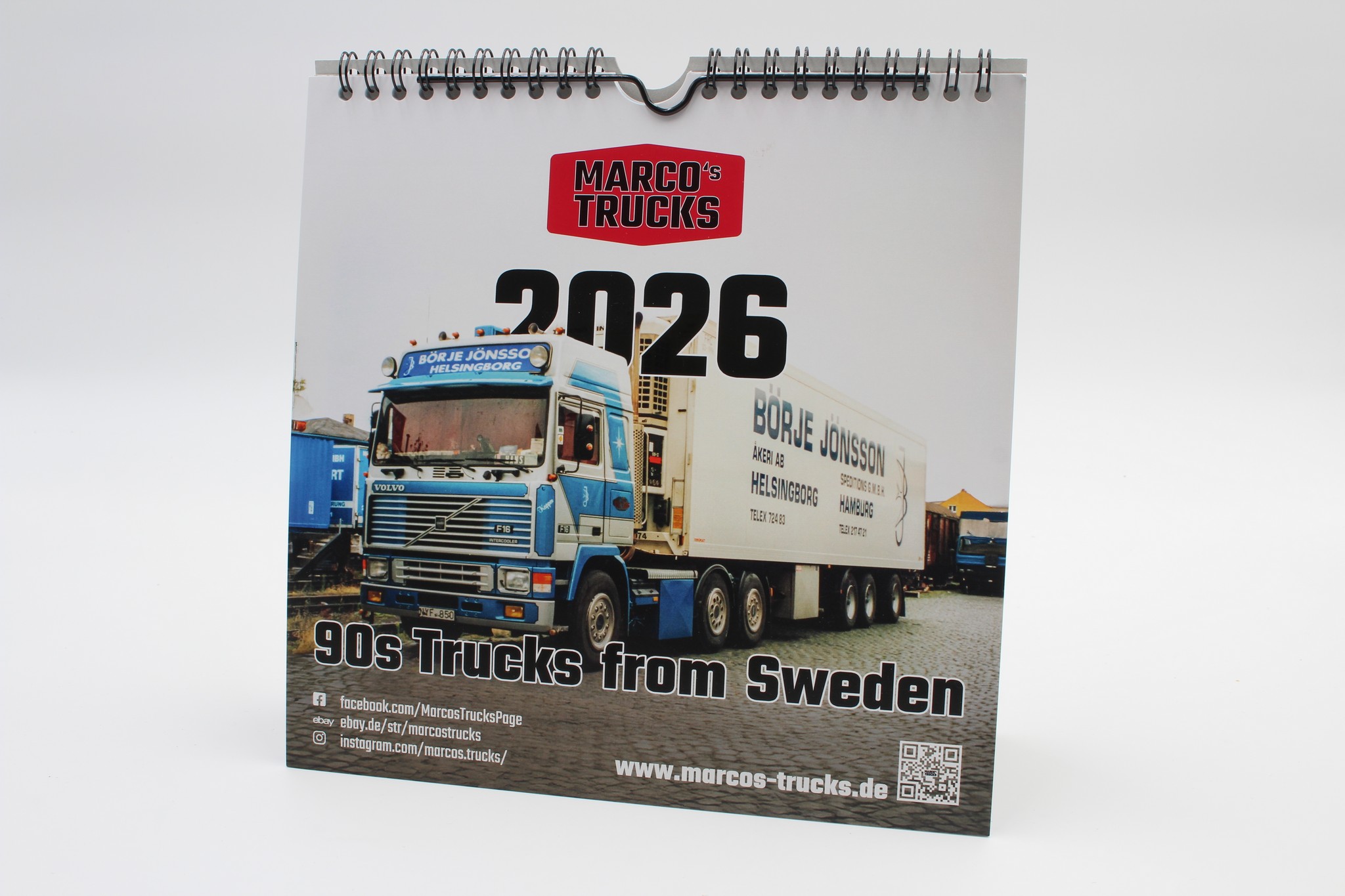 Marco's Trucks LKW Kalender 2026 - 90s Trucks from Sweden - 21x21cm /KL14