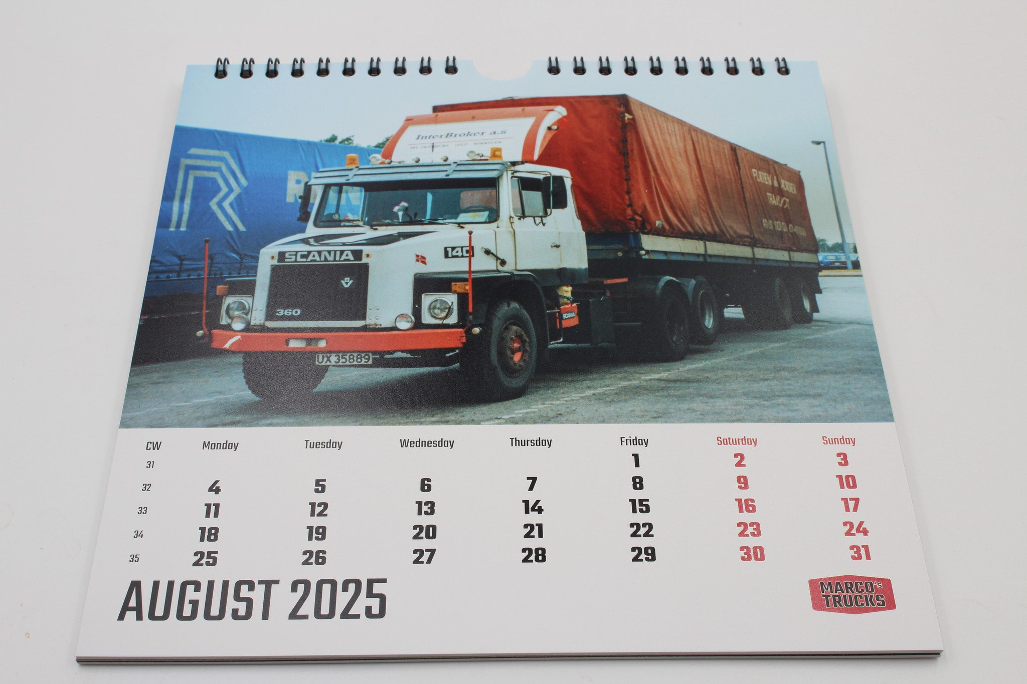 Marco´s Trucks LKW Kalender 2025 - 90s Trucks from Norway - 21x21cm /KL2
