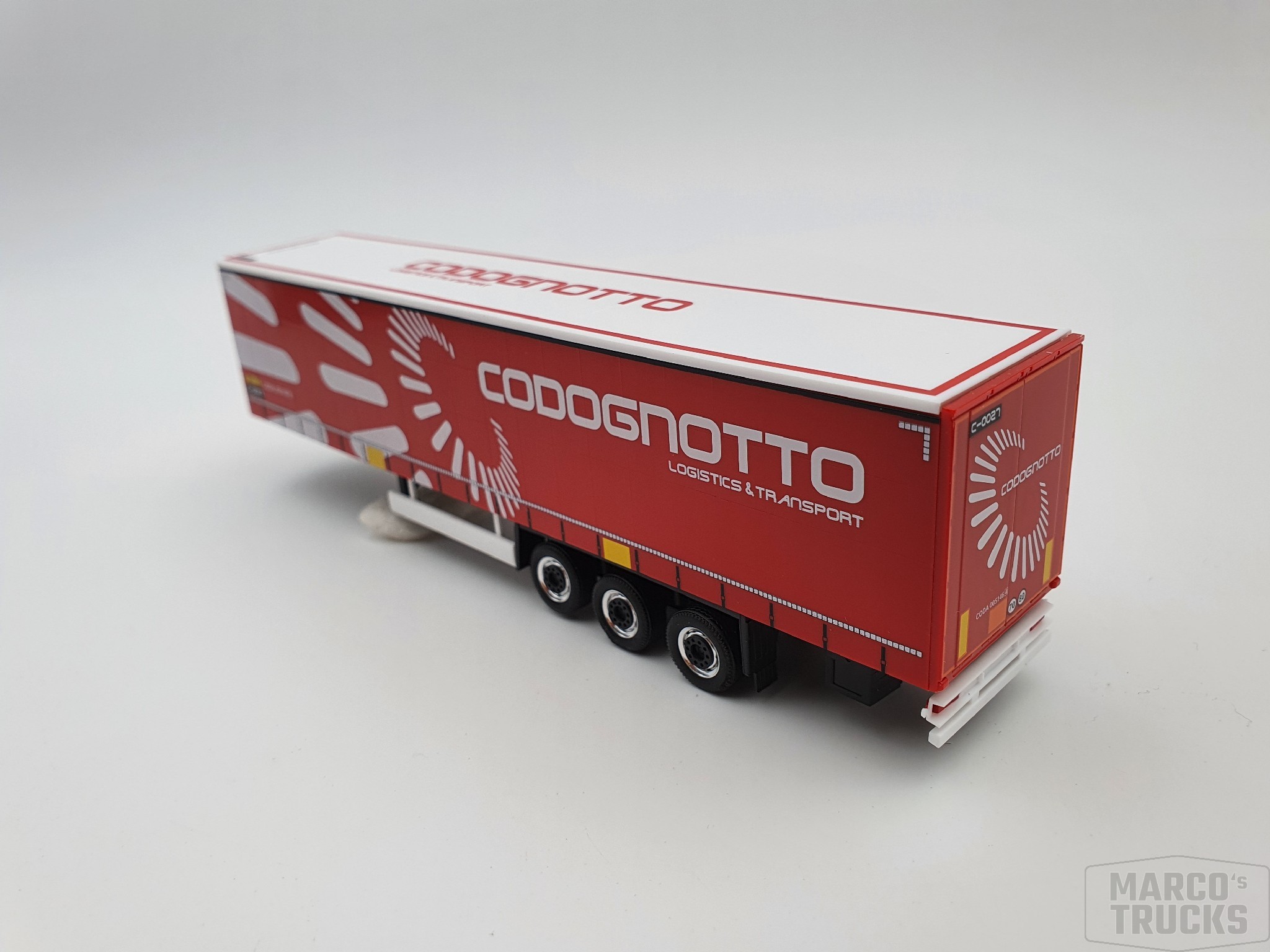 Herpa Gardinenplanenauflieger „Codognotto“ Italien /HS385-2