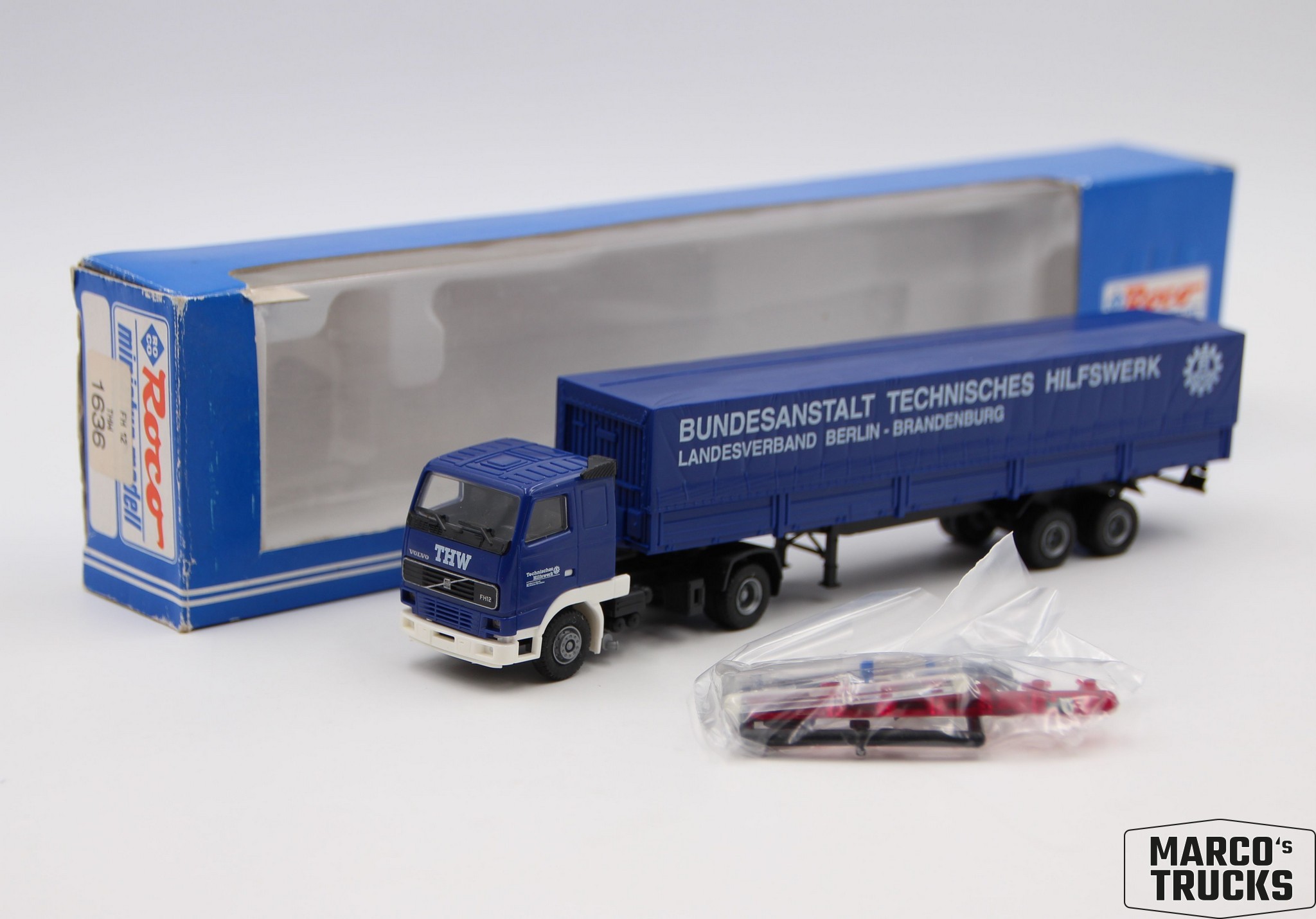 Roco Volvo FH12 Sattelzug „THW LV Berlin-Brandenburg“ 1636 1:87 /RO352