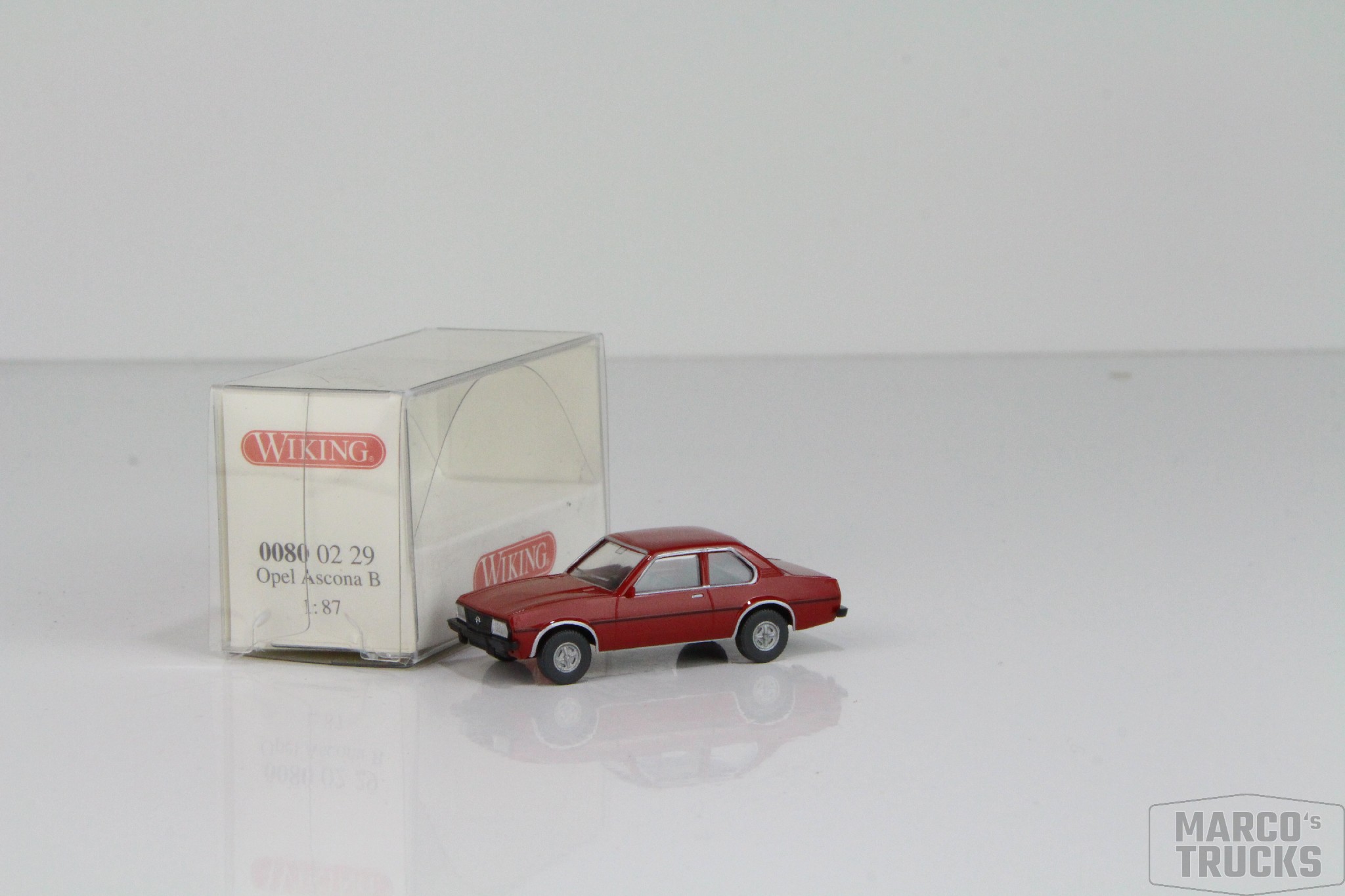 Wiking Opel Ascona B rot Nr. 0080 02 29 /WI598