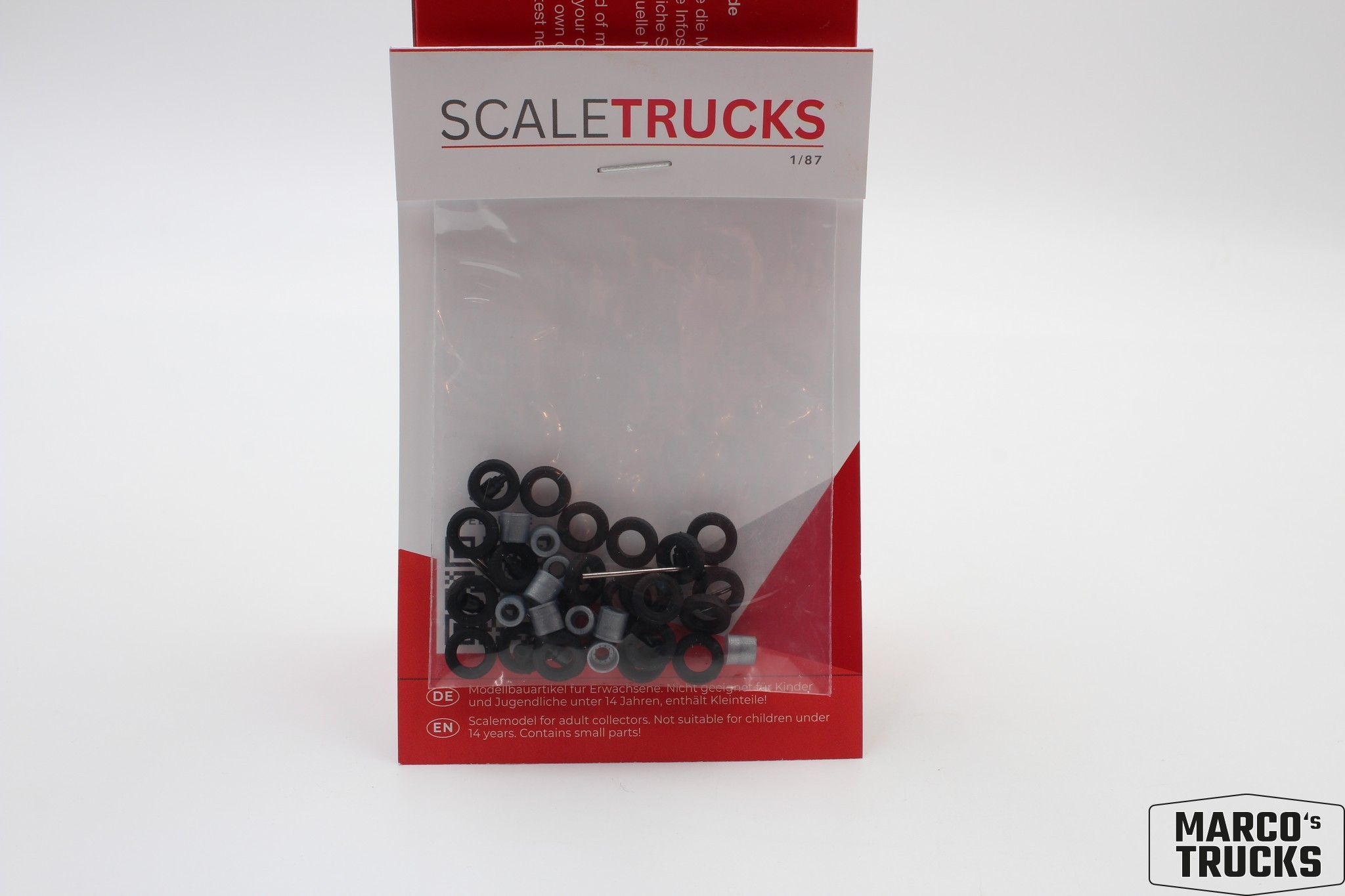 Scaletrucks Bausatz 5x Tieflader Radsatz 17,5" grau/schwarz ST-0410 1: ...