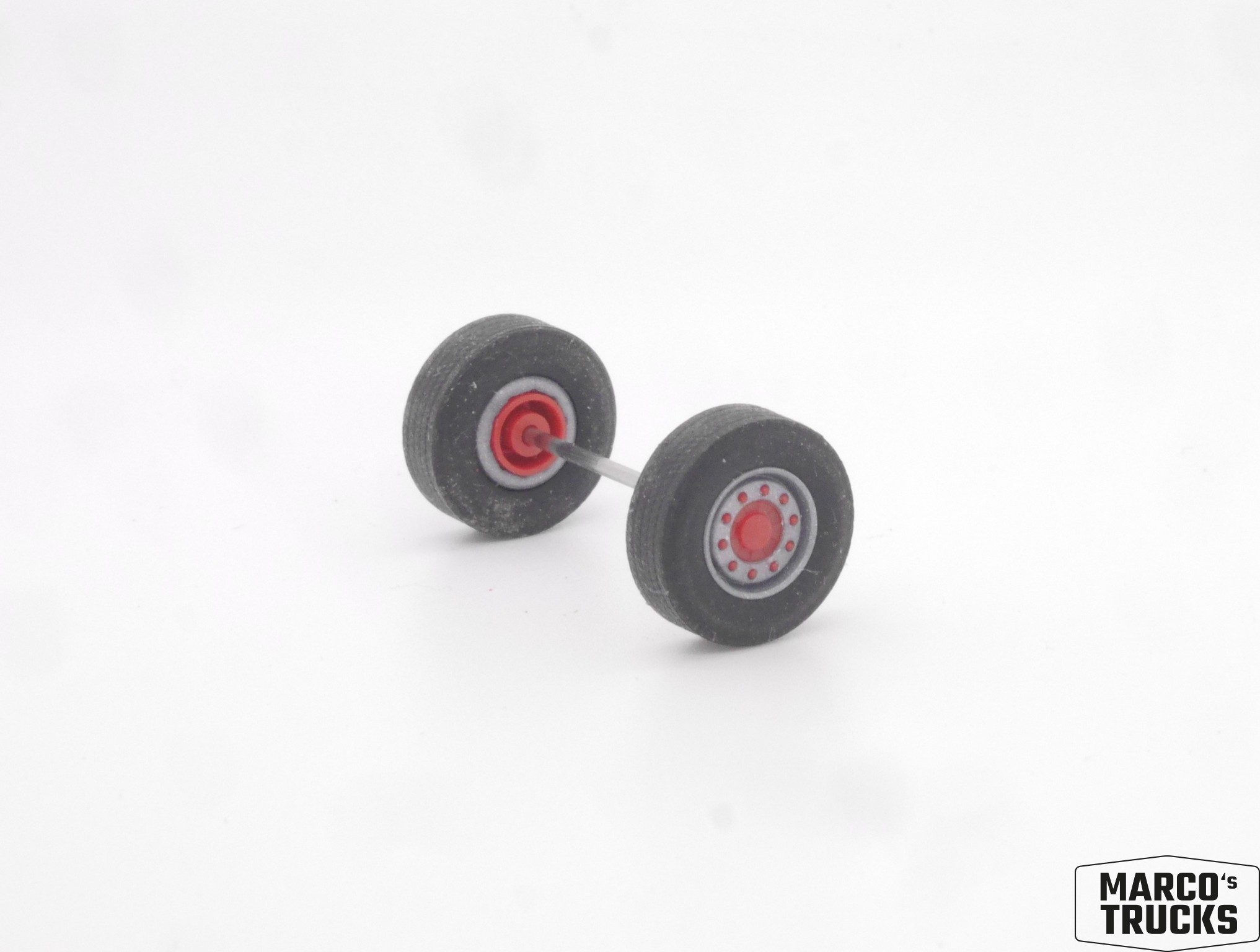 Scaletrucks Bausatz 5x Auflieger Radsatz II grau/rot ST-0408 1:87 /STA8